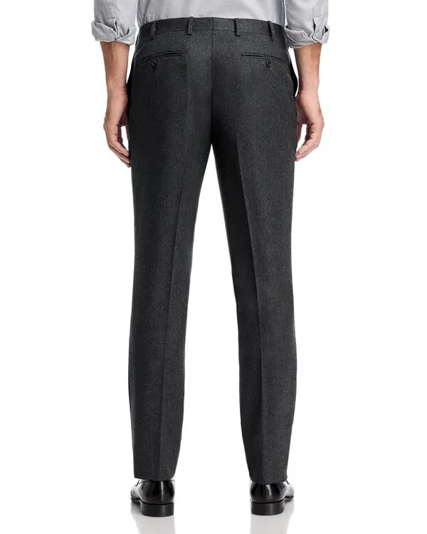 Canali Wool Flannel Slim Fit Trousers