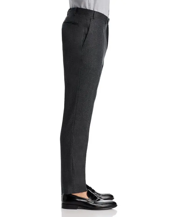 Canali Wool Flannel Slim Fit Trousers