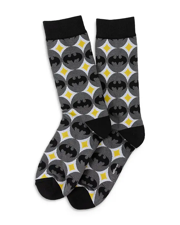 CUFFLINKS, INC. Batman Circle Dress Socks - Gray