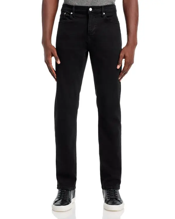 FRAME Jetset Modern Straight Fit Jeans - Black