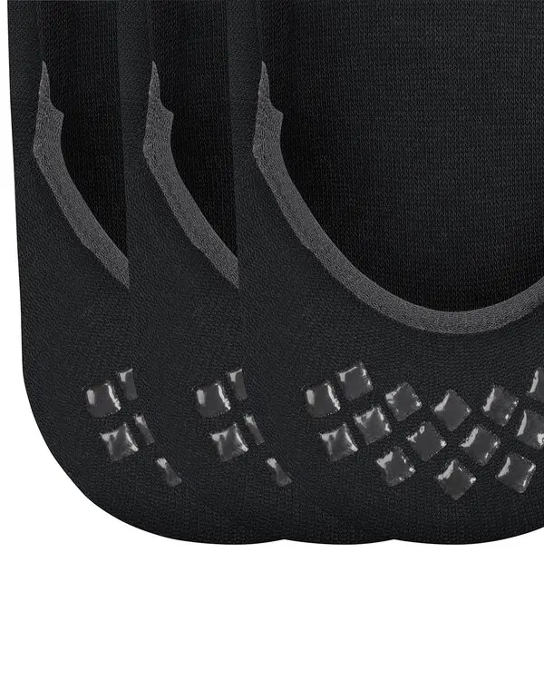 Falke Step Cotton Blend Medium Cut No Show Socks, Pack Of 3 - Black