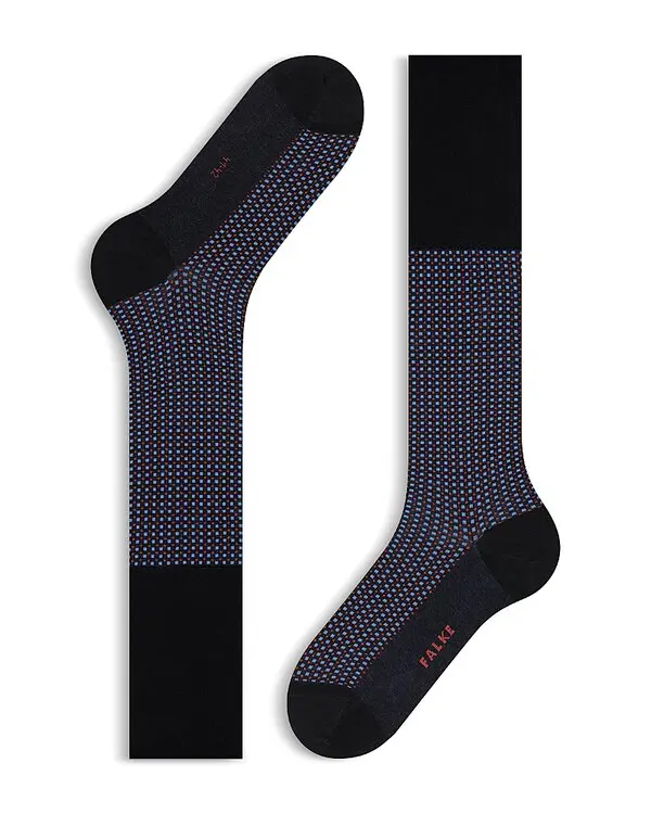 Falke Uptown Tie Knee High Socks - Black