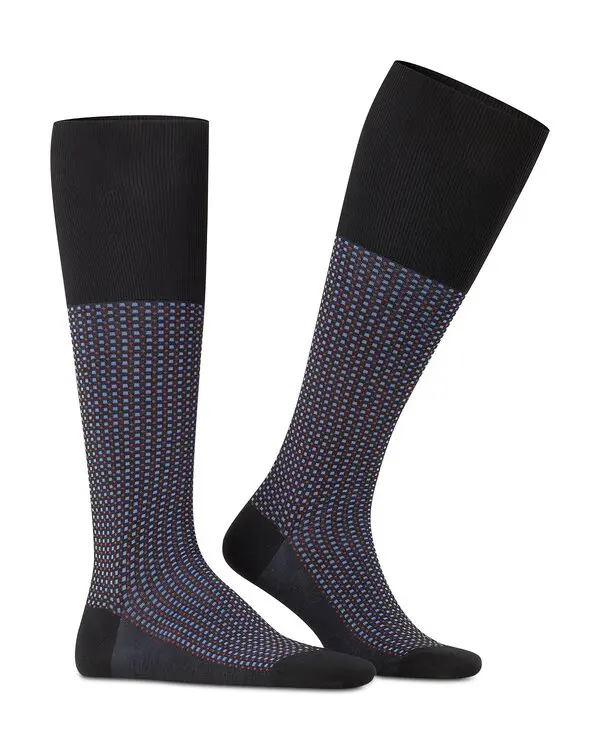 Falke Uptown Tie Knee High Socks - Black