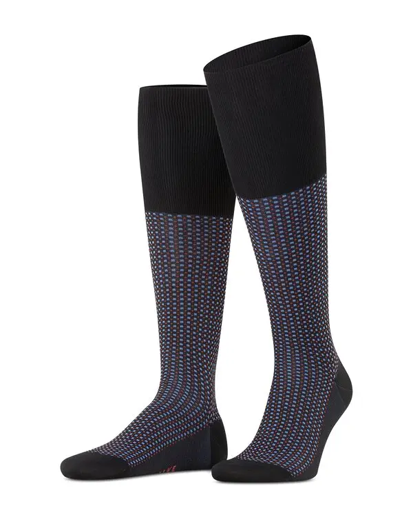 Falke Uptown Tie Knee High Socks - Black
