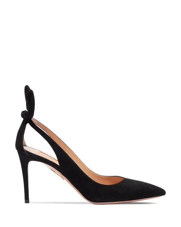 AQUAZZURA Bow Tie 85 Pumps - Black