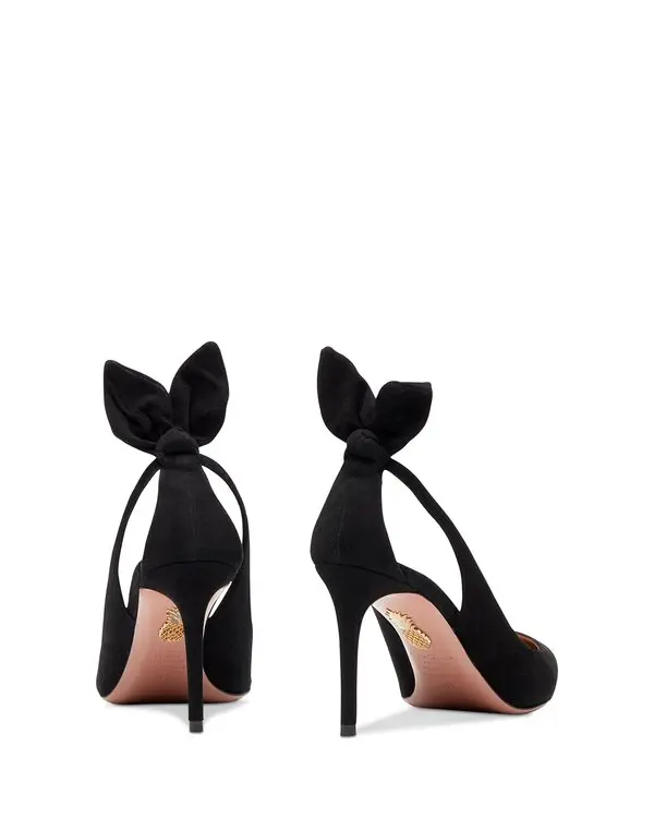 AQUAZZURA Bow Tie 85 Pumps - Black