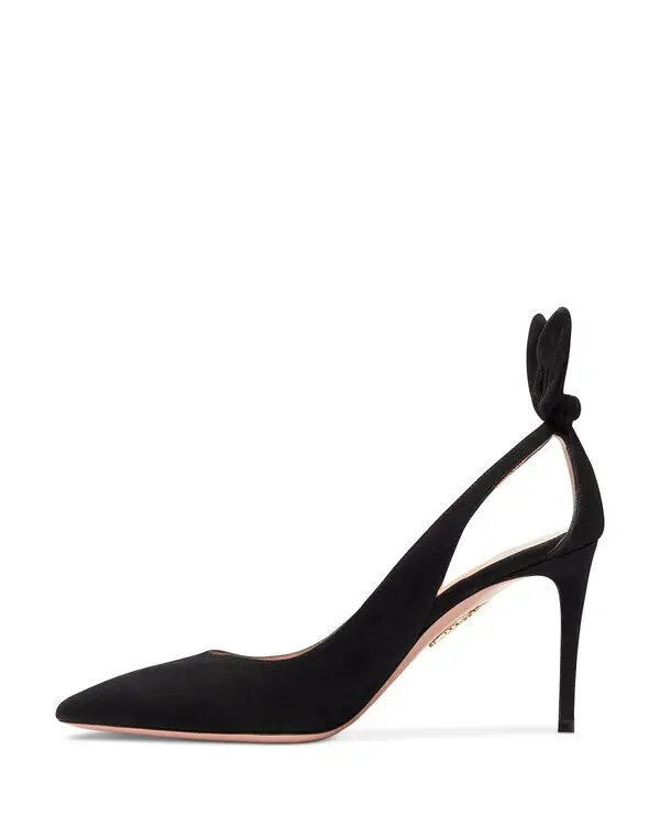 AQUAZZURA Bow Tie 85 Pumps - Black