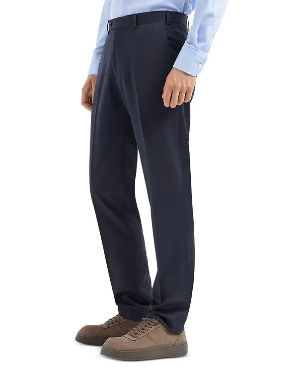 Emporio Armani G Line Regular Fit Calvary Twill Straight Leg Trousers - Solid Blue