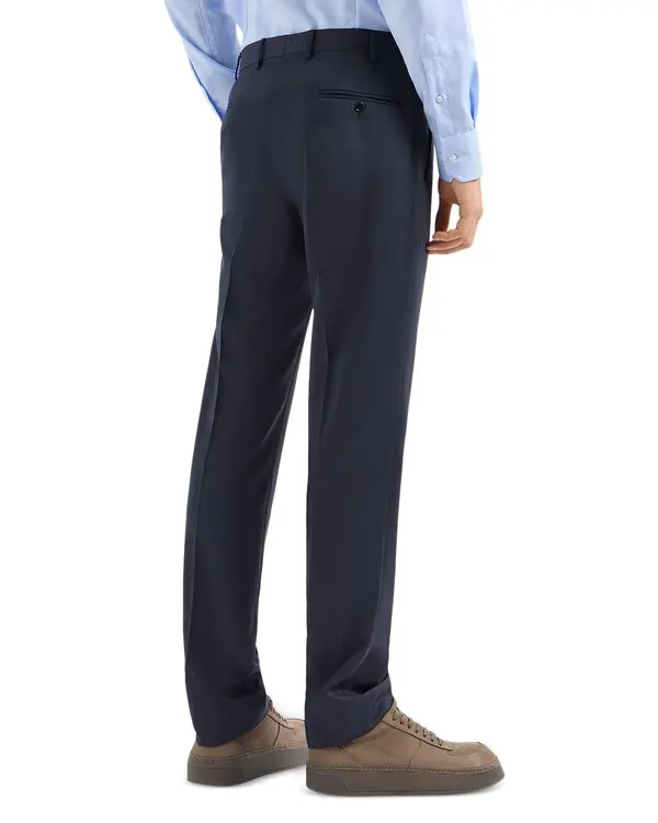 Emporio Armani G Line Regular Fit Calvary Twill Straight Leg Trousers - Solid Blue