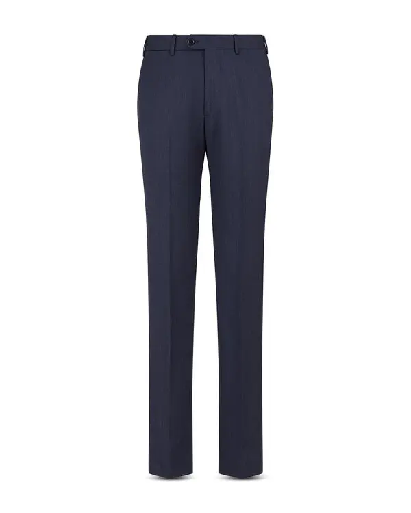 Emporio Armani G Line Regular Fit Calvary Twill Straight Leg Trousers - Solid Blue