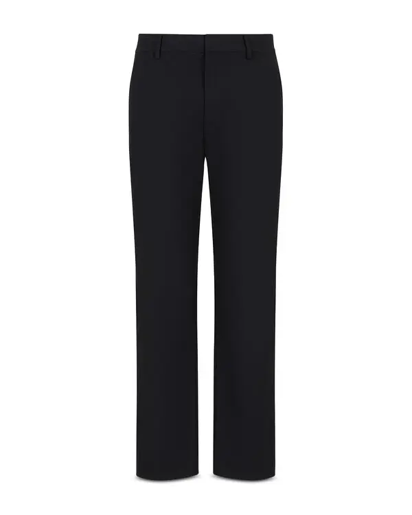 Emporio Armani Technical Nylon Stretch Regular Fit Trousers - Solid Blue