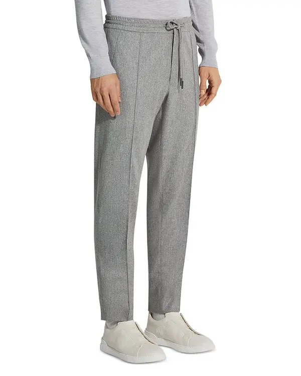 Zegna Drawstring Jogger Pants - Grey Mélange