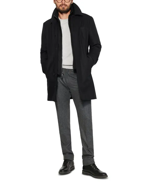 NORWEGIAN WOOL Down Filled Euro Coat With Removable Hood