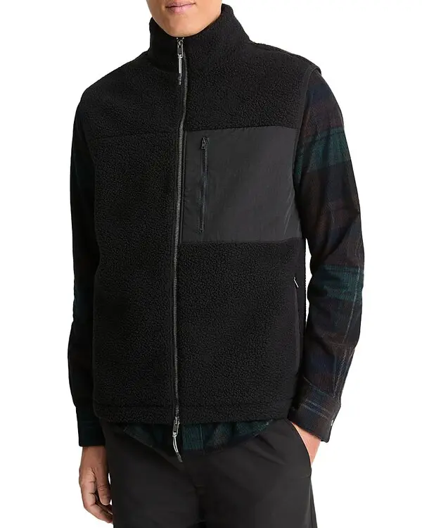 Vince Teddy Fleece Zip-up Vest