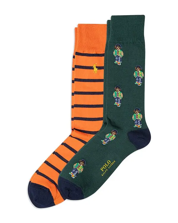 ralph lauren dress socks Polo Mens Argyle Trouser Sock 4-Pack Red Blue PONY NEW Classic crew length 3 Pack Classic Pattern Dress