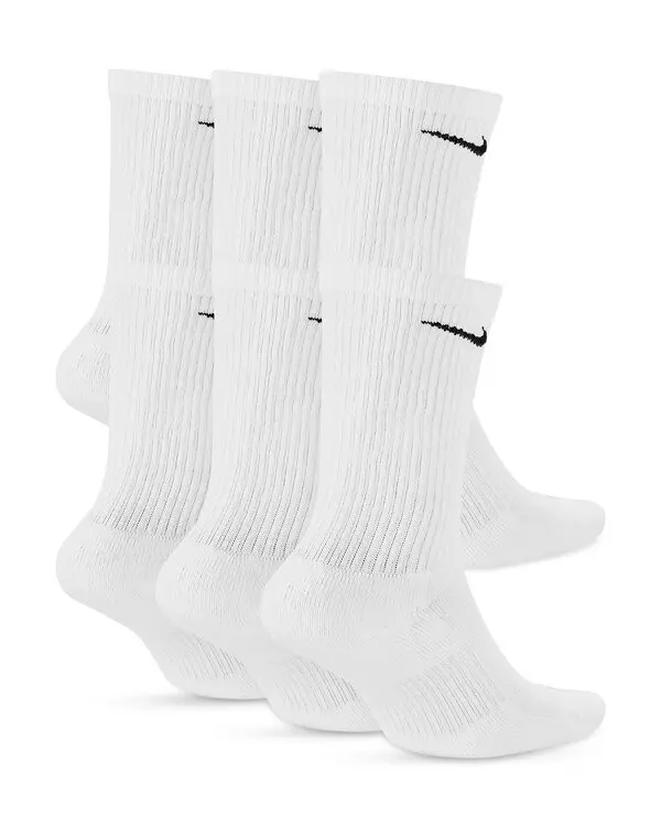 Nike Everyday Plus Cushioned Training Crew Socks Pack Of 6 - White/black