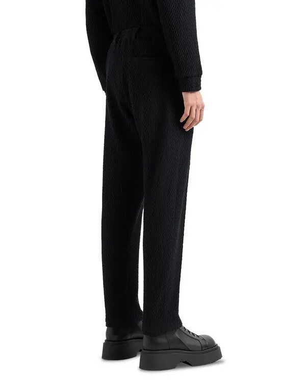Emporio Armani 3d Effect Virgin Wool Trousers