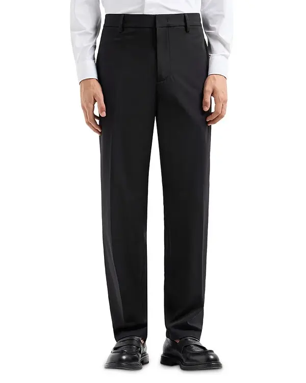Emporio Armani Technical Nylon Stretch Pants - Solid Black