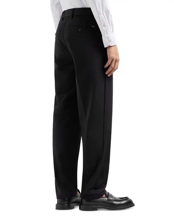 Emporio Armani Technical Nylon Stretch Pants - Solid Black
