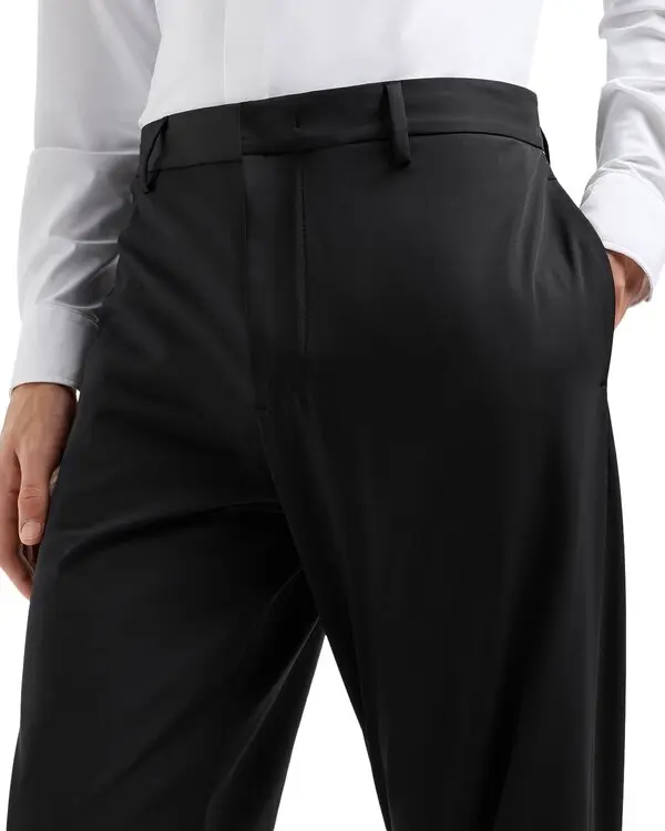 Emporio Armani Technical Nylon Stretch Pants - Solid Black