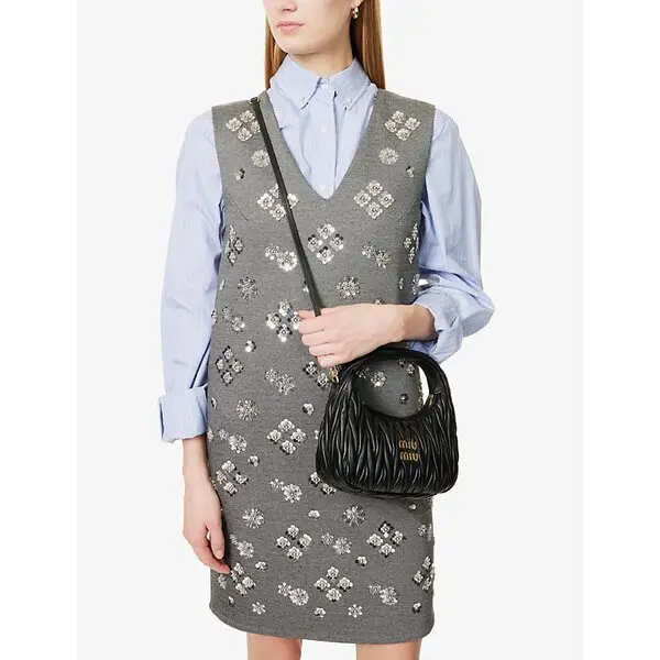 Miu Miu Wander Mini Hobo Bag - Nero