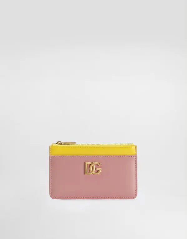 Dolce & Gabbana Calfskin Card Holder With Dg Logo - Multicolor