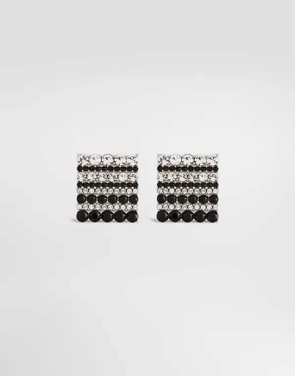 Dolce & Gabbana Enameled Cufflinks With Logo - Silver