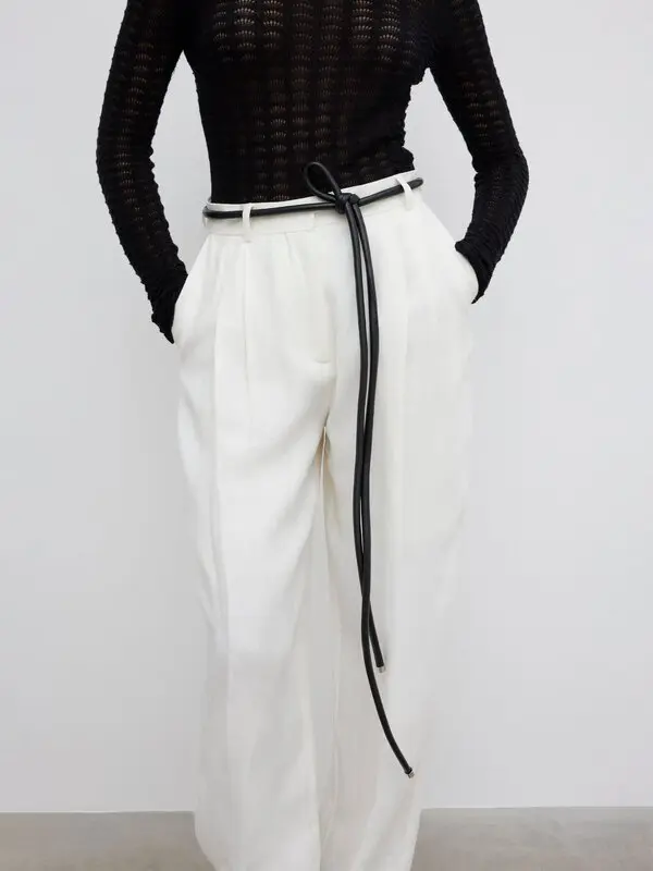 HOUSE OF DAGMAR Rope Leather Belt - Black