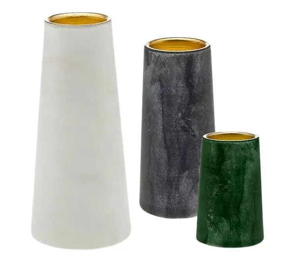 GODINGER 3-pc. Marble Votive Set - One-color