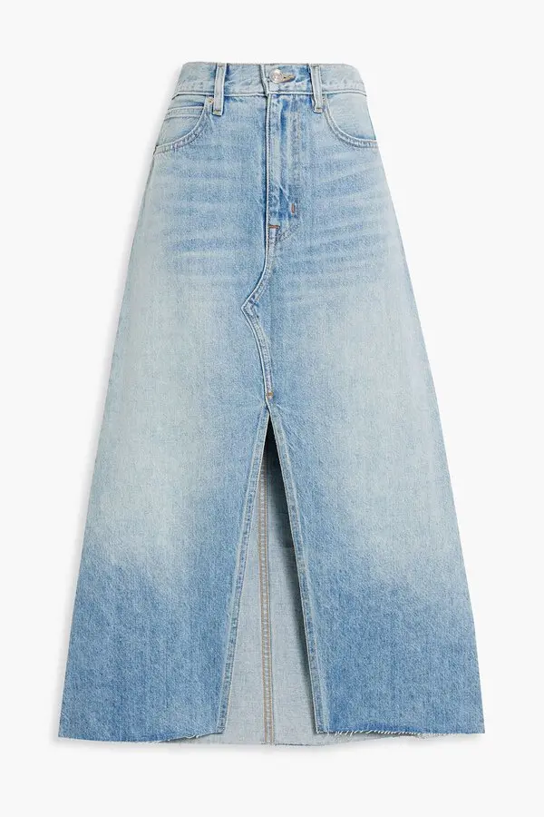 SLVRLAKE Denim Midi Skirt - Light Denim