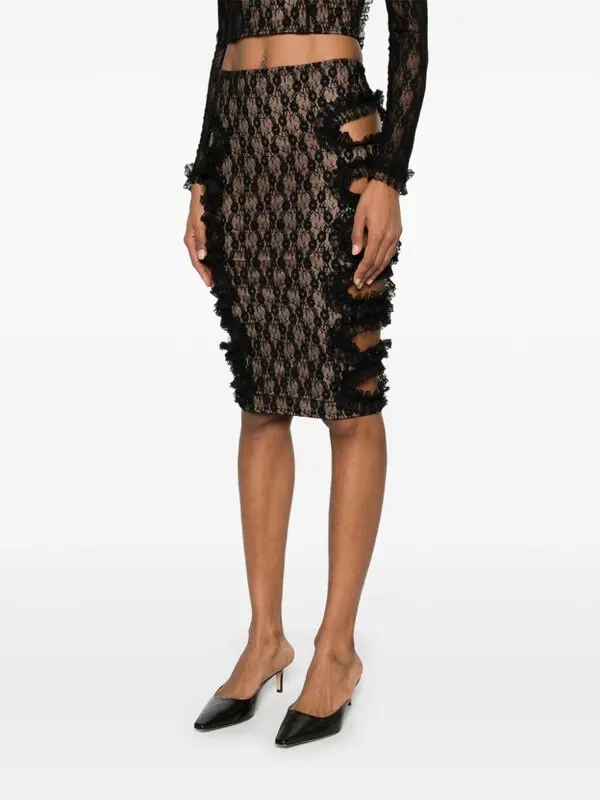 SELF-PORTRAIT X Christopher Kane Lace Midi Skirt