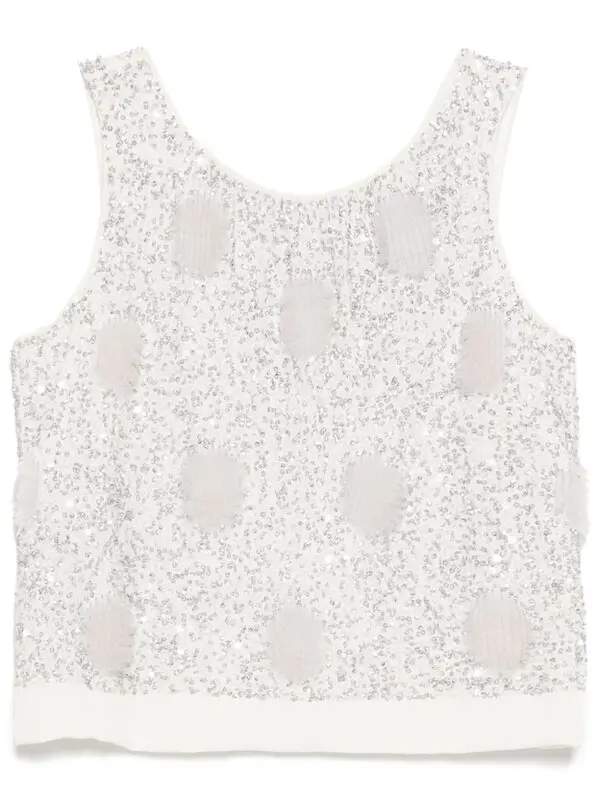 Dice Kayek Embellished Sparkle Blouse - White