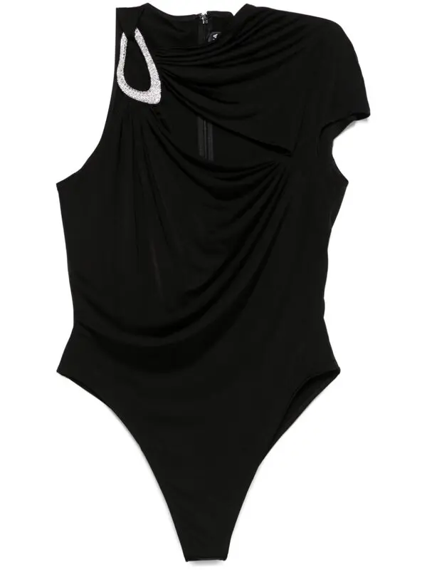 David Koma Crystal-buckle Bodysuit