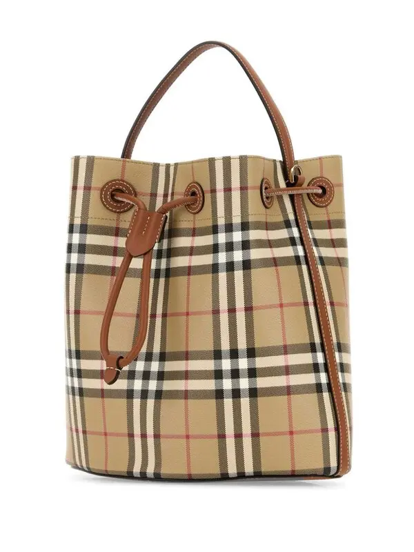 Burberry Vintage Check Bucket Bag - Neutrals