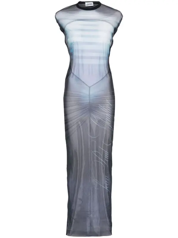 JEAN PAUL GAULTIER Sheer Maxi Dress