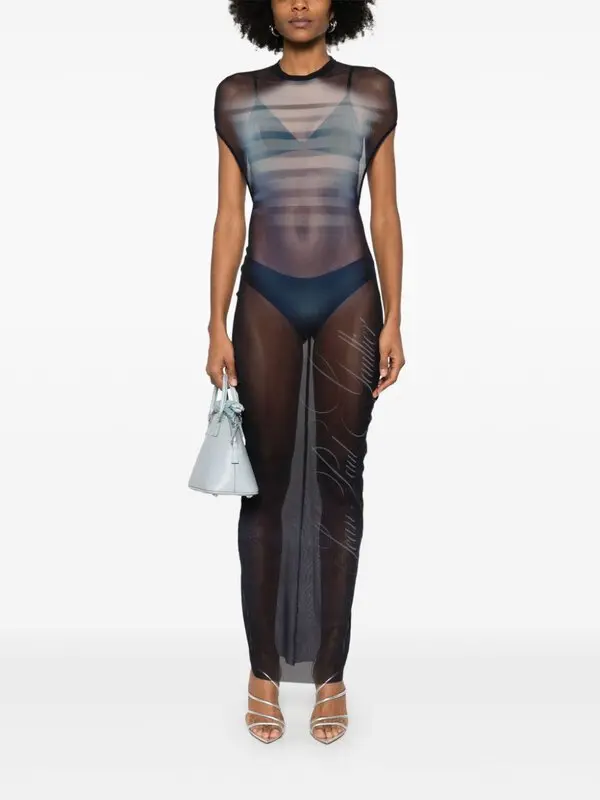 JEAN PAUL GAULTIER Sheer Maxi Dress