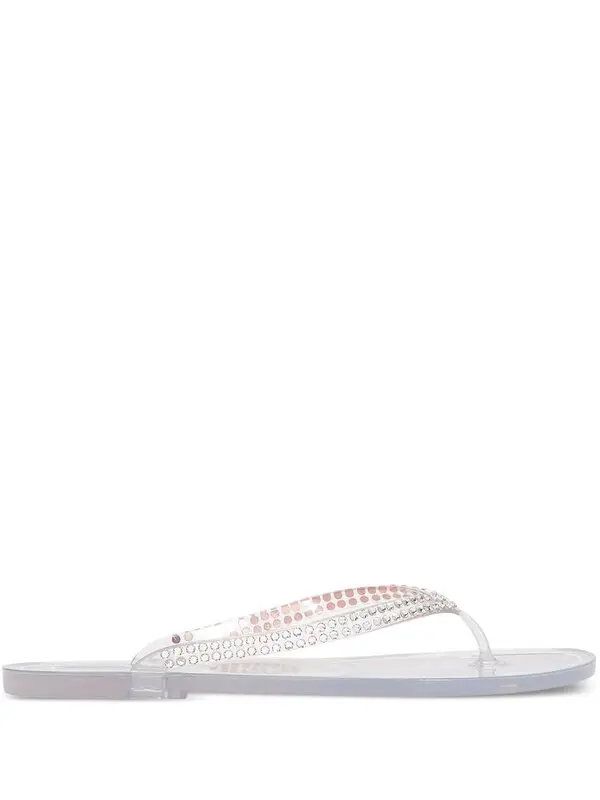 Christopher Esber Jo Crystal Flip Flops - White