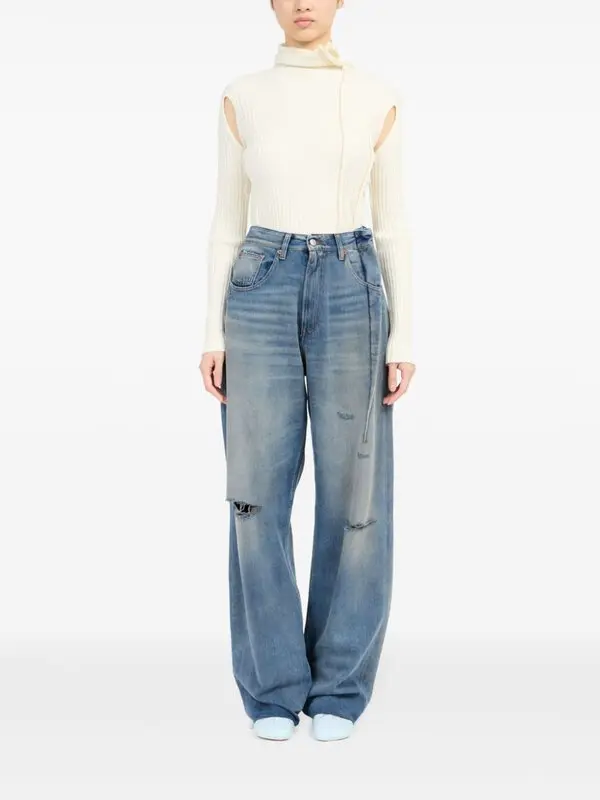 MAISON MARGIELA Pleated Bootcut Jeans
