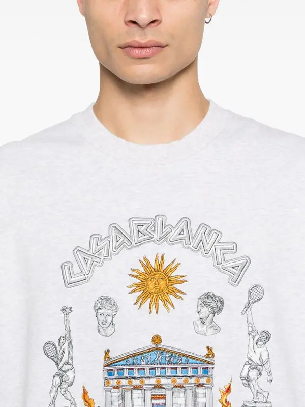 Casablanca Le Temple Du Sport Sweatshirt - Grey