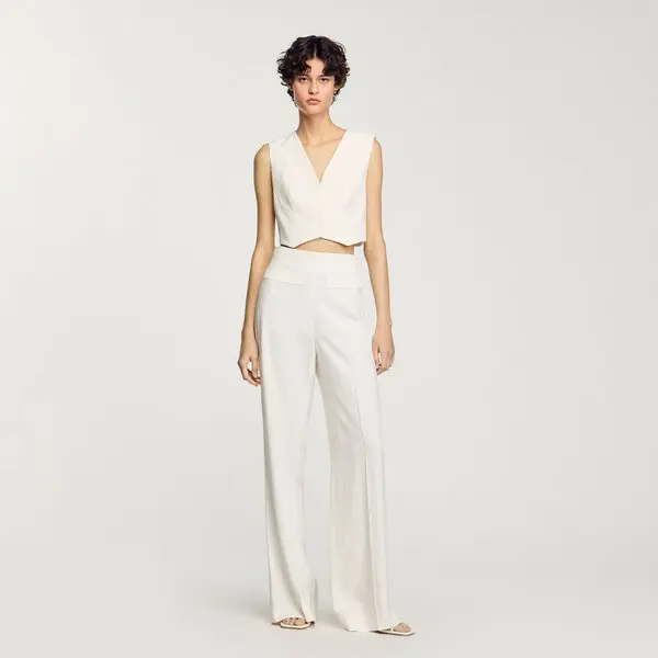 Sandro Sequin Embellished Cropped Vest