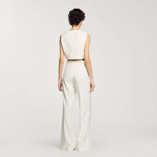 Sandro Sequin Embellished Cropped Vest