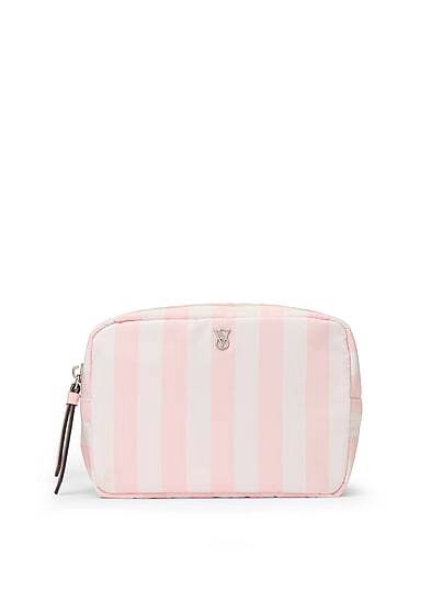 Victoria's Secret Woven Makeup Bag With Beach Motif - Print