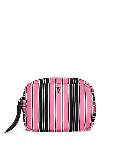 Victoria's Secret Woven Makeup Bag With Beach Motif - Print