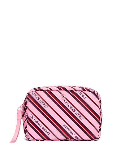Victoria's Secret Woven Makeup Bag With Beach Motif - Print