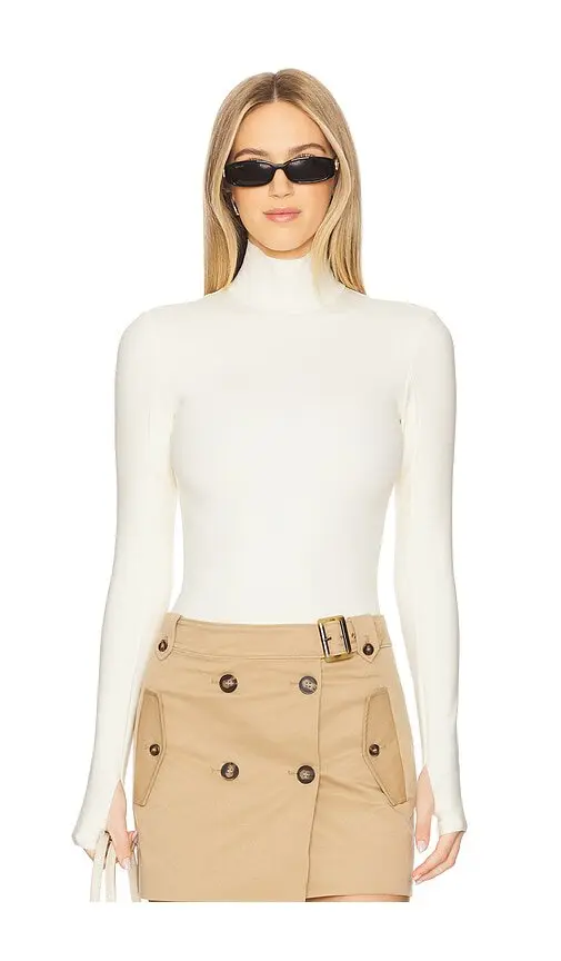 Commando Neoprene Turtleneck Bodysuit - Ivory