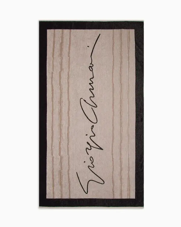 Giorgio Armani Jacquard Cotton Beach Towel