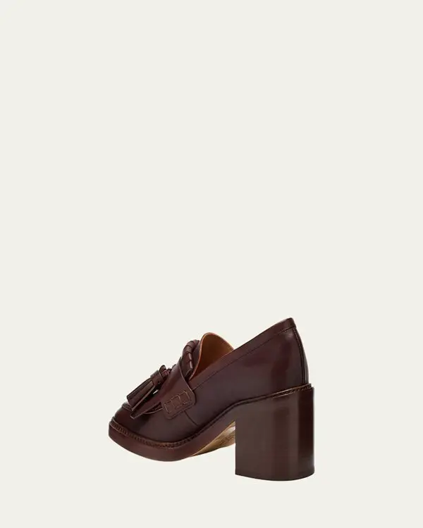 Ulla Johnson Fiona Leather Heeled Loafers