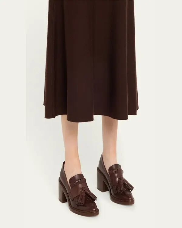 Ulla Johnson Fiona Leather Heeled Loafers