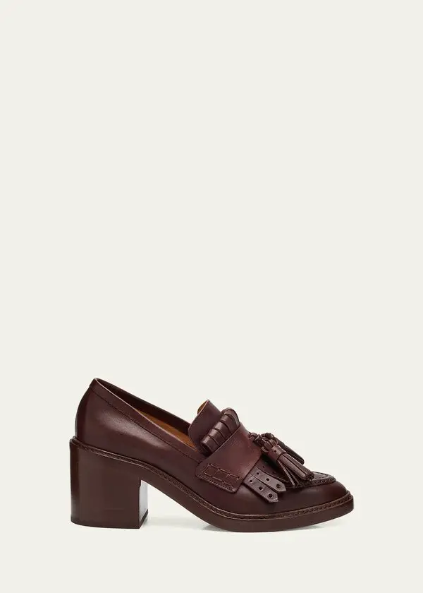 Ulla Johnson Fiona Leather Heeled Loafers