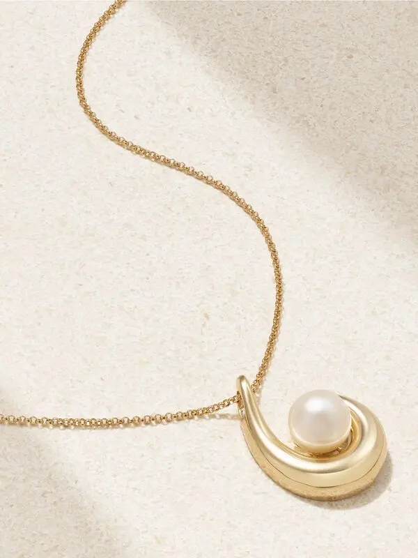Mateo 14-karat Pearl Pendant Necklace - Gold